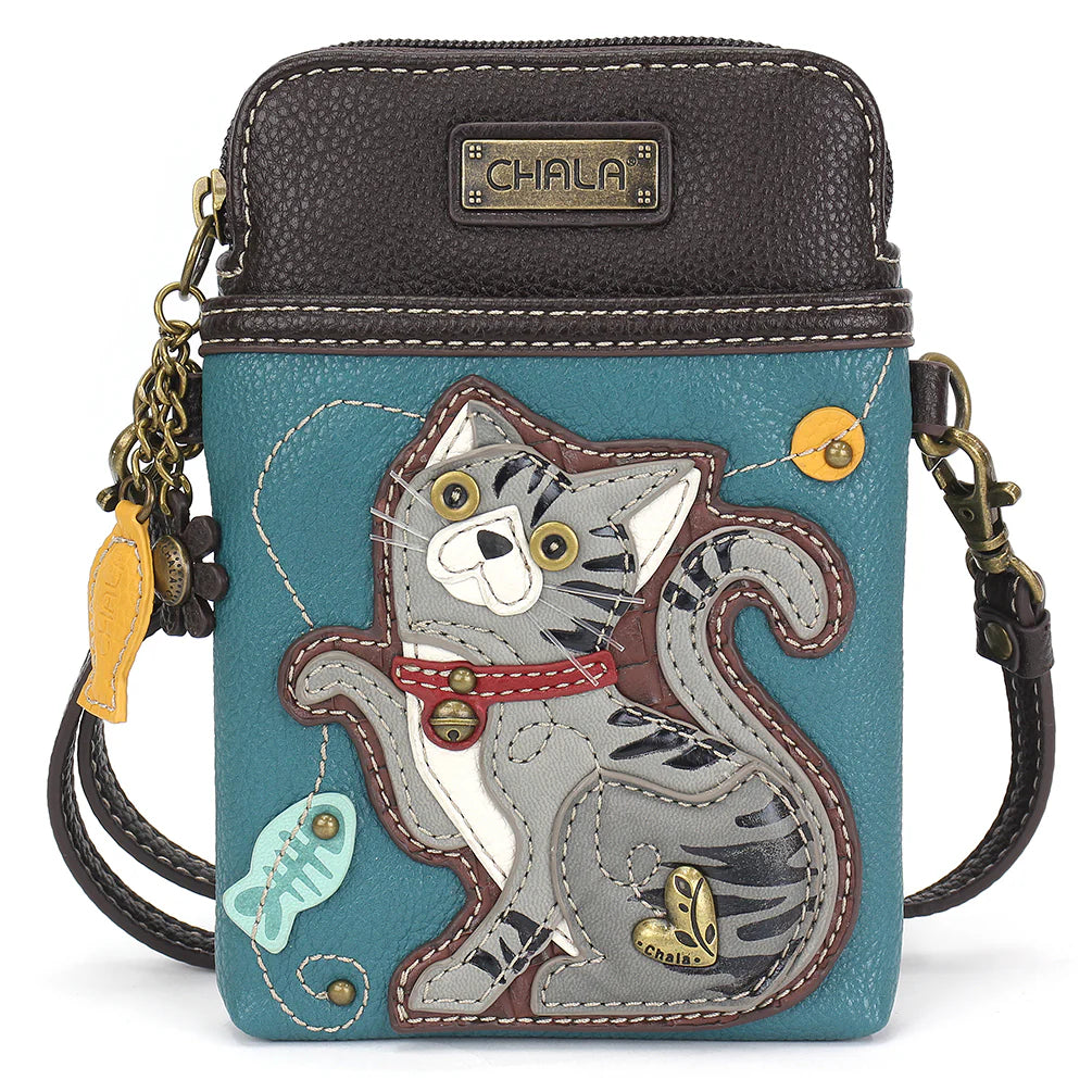 Gray Tabby Cat Cell Phone Crossbody – Mermaid Cove