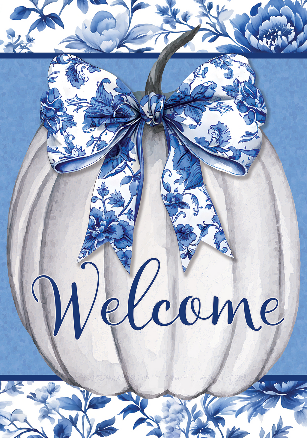 Chinoiserie Pumpkin Charm Mini Flag – Mermaid Cove