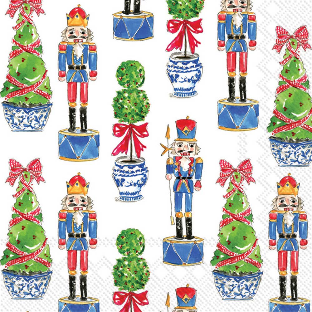 Nutcracker & Topiary Charm Paper Lunch Napkins - 20 Ct. – Mermaid Cove