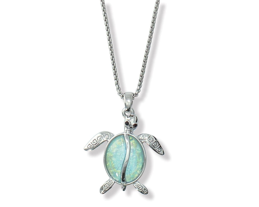Aqua Turtle Shell Necklace – Mermaid Cove