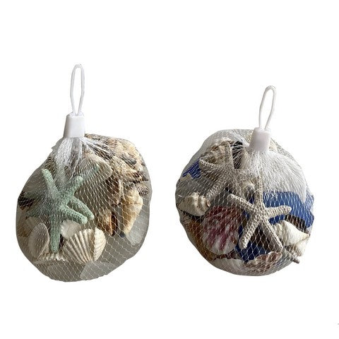 Seaglass and Shells Net Bag *Blue or Clear* – Mermaid Cove