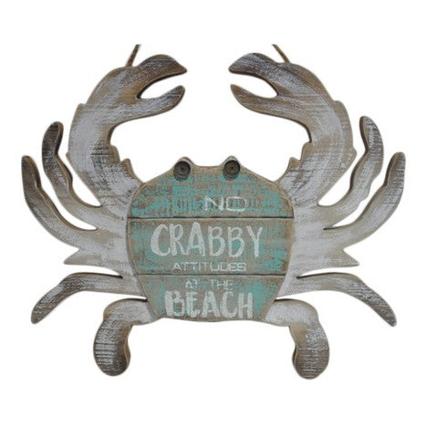 No Crabby Attitudes at the Beach Sign – Mermaid Cove