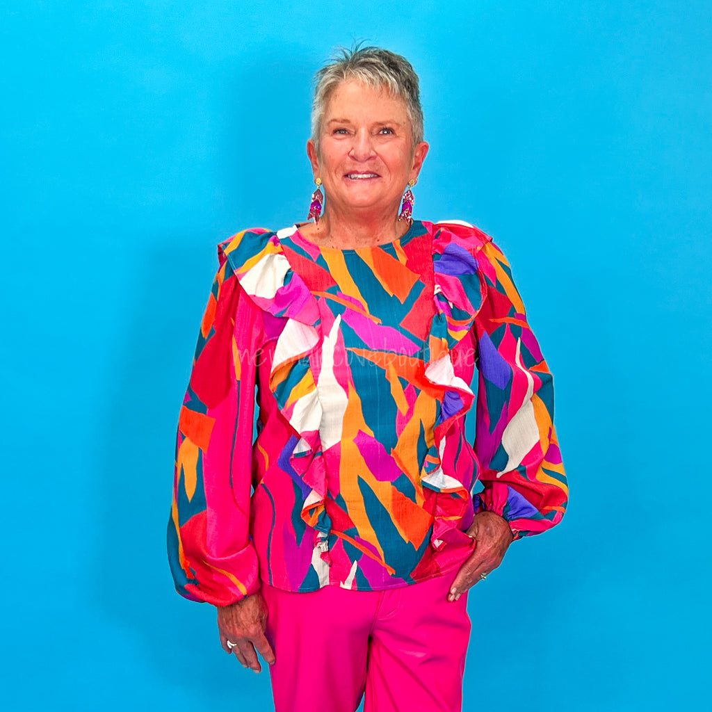 Callie Ruffle Top – Mermaid Cove