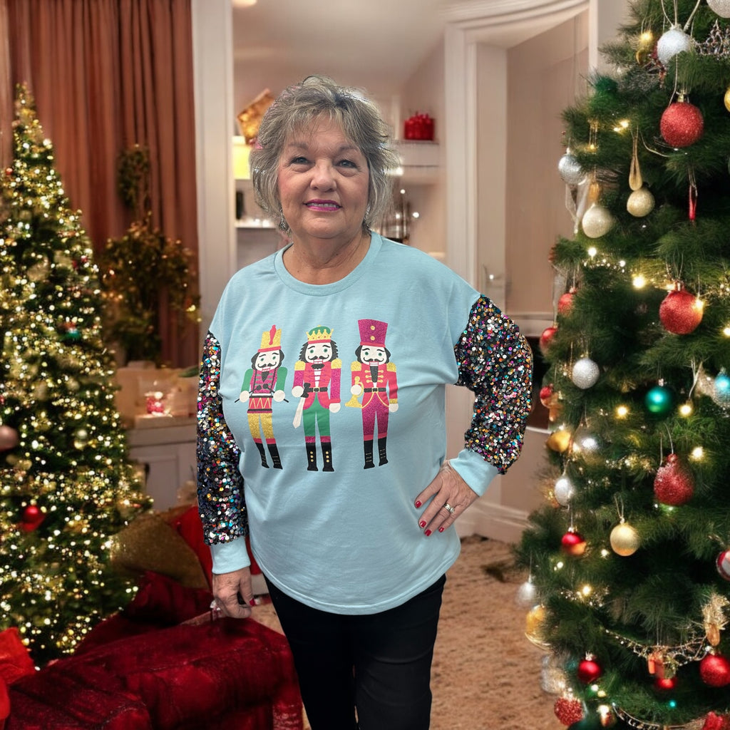 Festive Nutcracker Top In Blue - Final Sale – Mermaid Cove