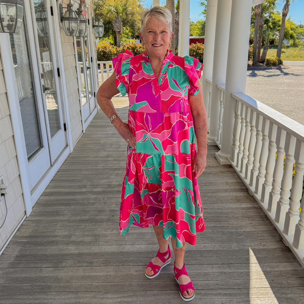Magenta Sunshine Maxi Dress – Mermaid Cove
