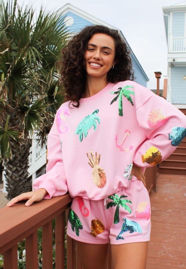 Beach Bliss Sequin Top & Short Set – Mermaid Cove