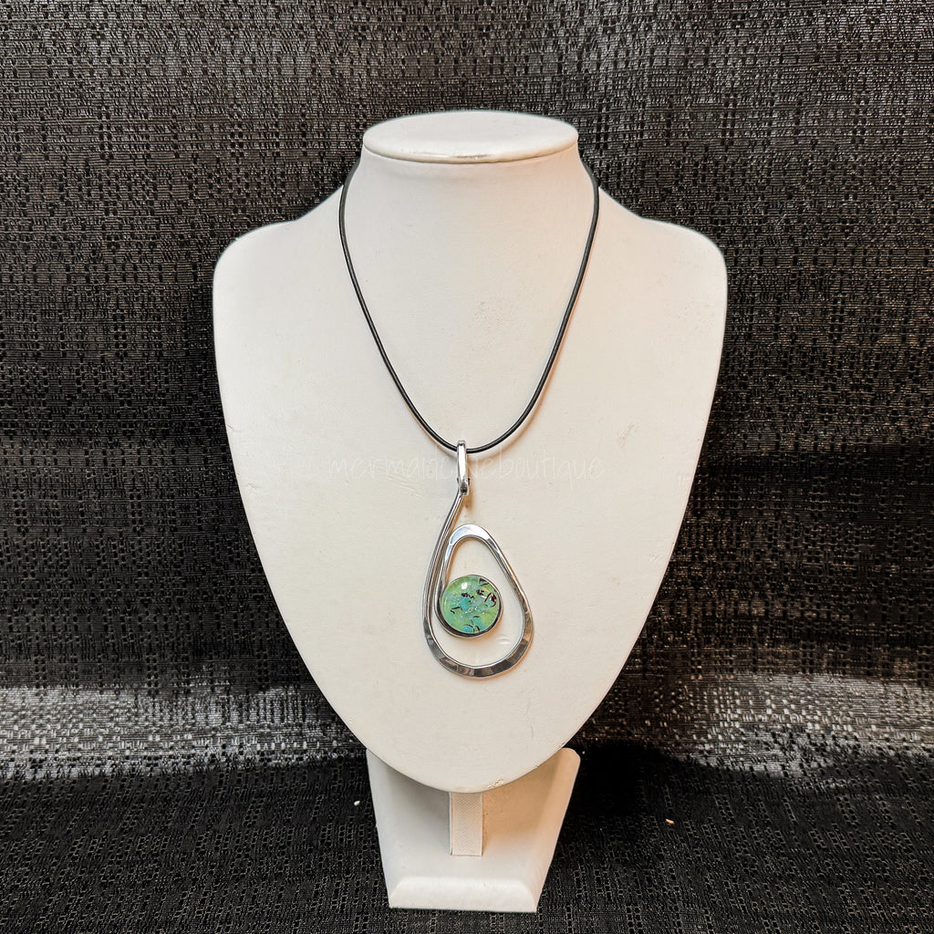 Teardrop Pendant - Sea Foam – Mermaid Cove