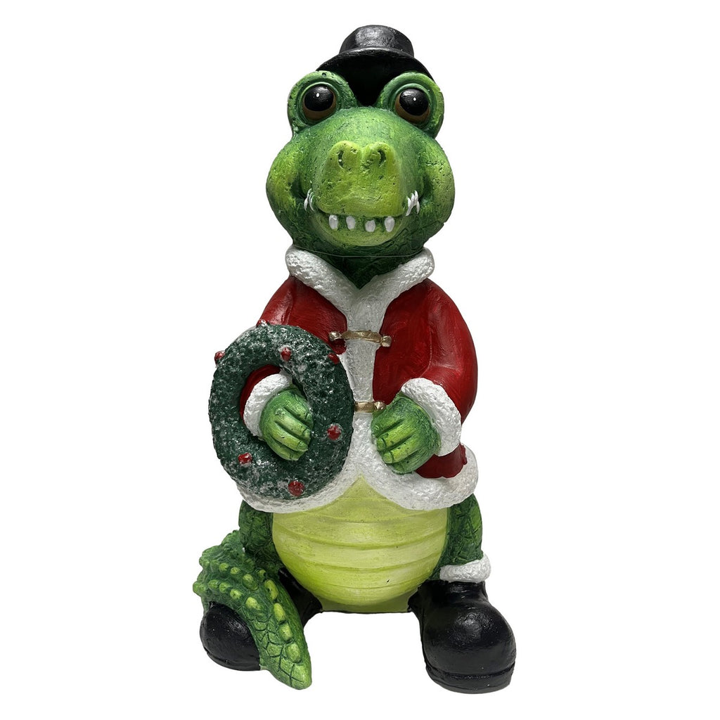 Holiday Gator Statue – Mermaid Cove