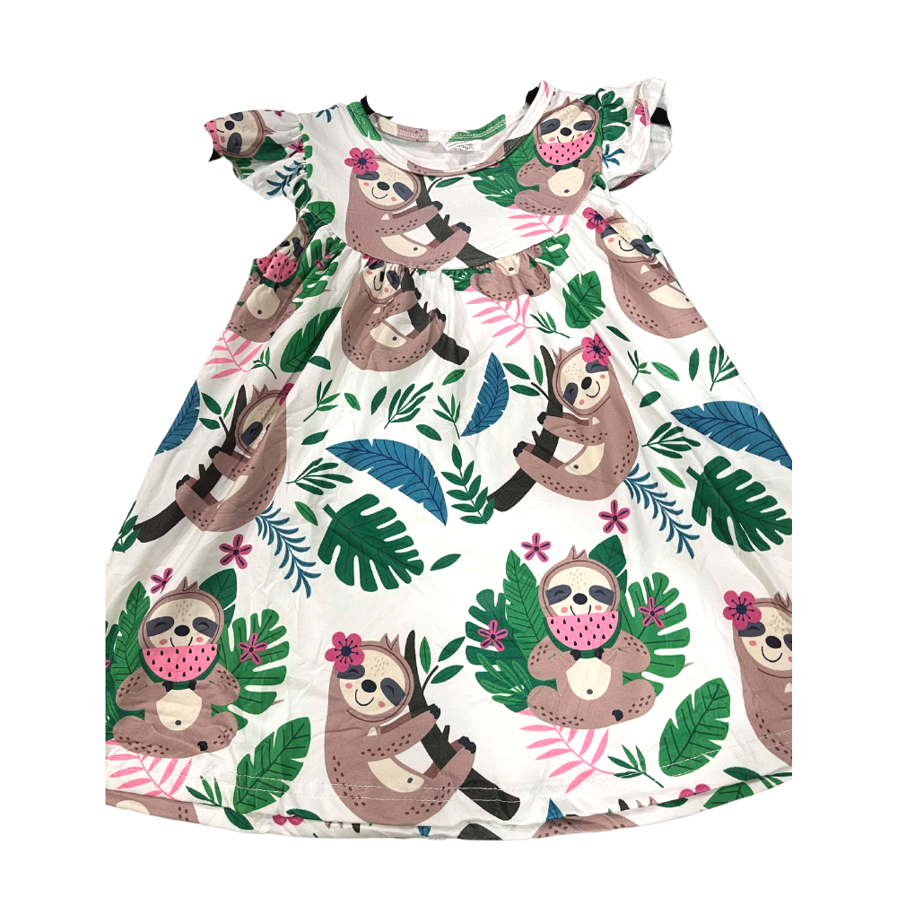 Girls Dress Sloth – Mermaid Cove