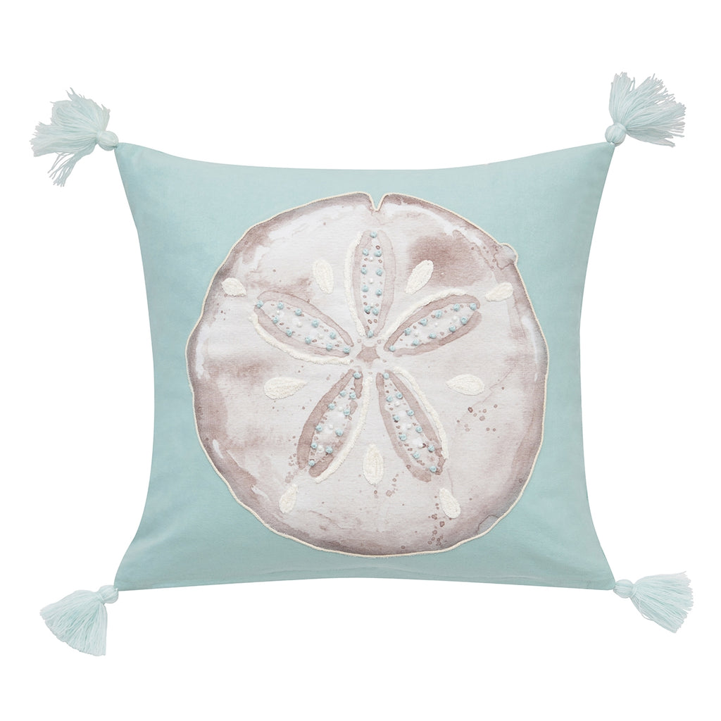 Textured Sand Dollar Pillow – Mermaid Cove