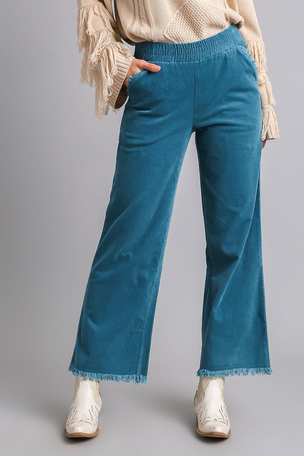Loretta Wide Leg Pant in Blue – Mermaid Cove