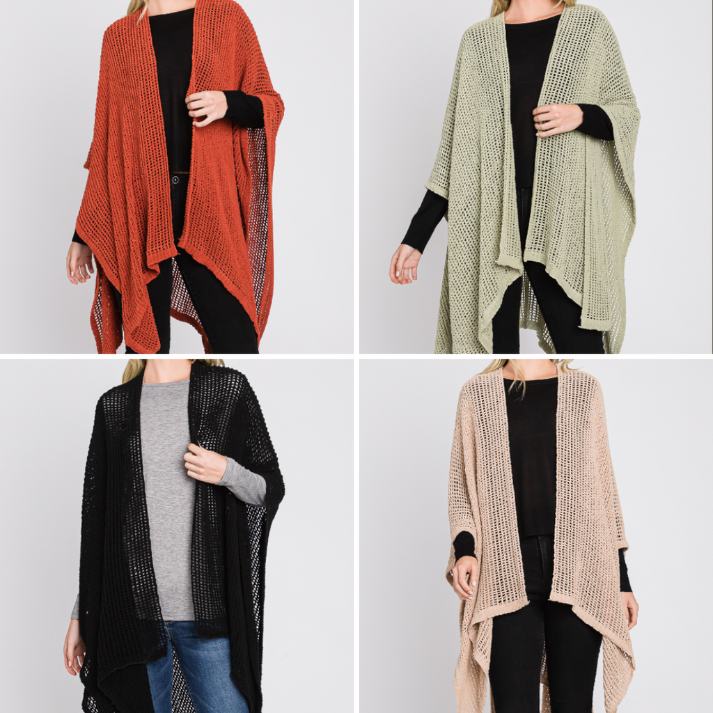 Mackey Chenille Ruana – Mermaid Cove