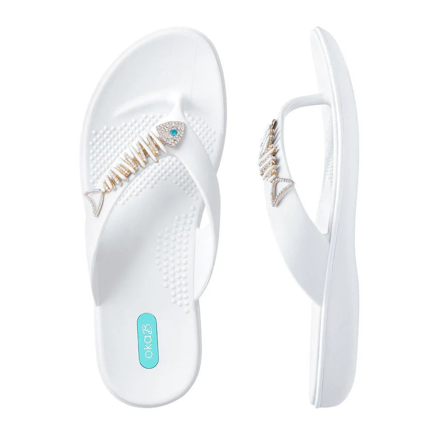 Ursula Flip Flops in Salt – Mermaid Cove