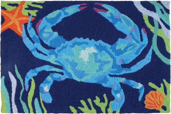 Deep Blue Crab Rug – Mermaid Cove