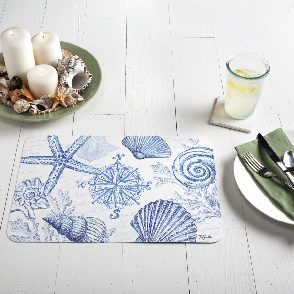 Buy Coastal Sketch Reversible Plastic Placemat at Mermaid Cove for only ...
