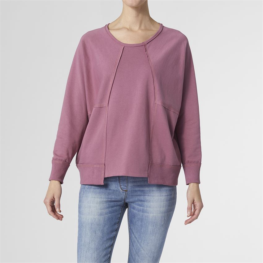 Kaylin Pieced French Terry Sweatshirt in Dusty Rose – Mermaid Cove