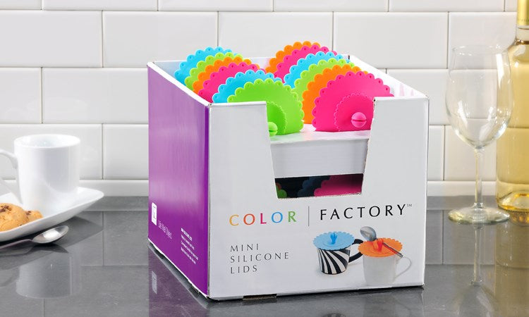 Color Factory Mini-Silicone Lids *4 Assorted Colors* – Mermaid Cove