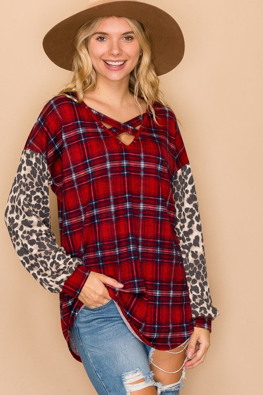 Faith Plaid Top – Mermaid Cove