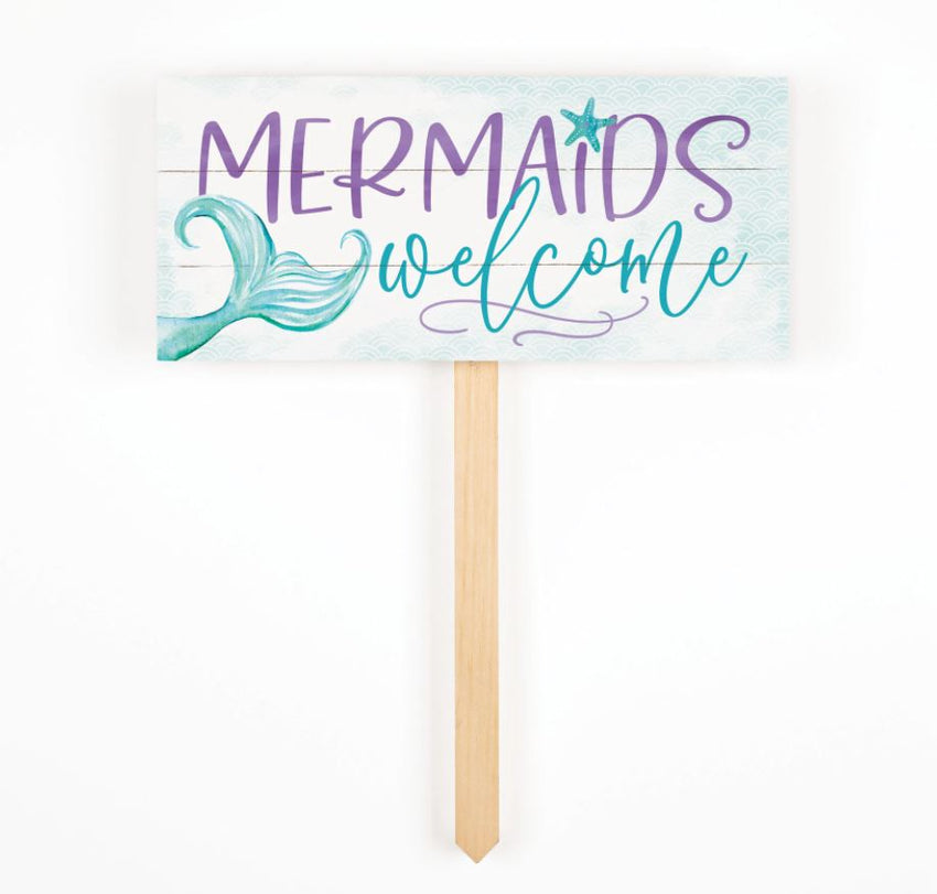 Buy Mermaids Welcome Yard Sign at Mermaid Cove for only $12.99