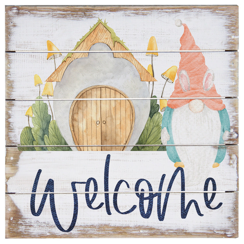 Buy Welcome Gnome Home Pallet Sign at Mermaid Cove for only $19.99