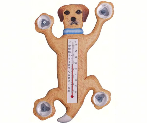 Climbing Yellow Lab Small Window Thermometer – Mermaid Cove