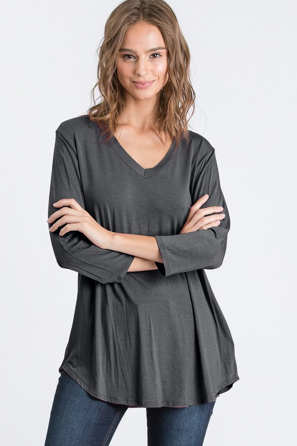 Harper Top in Charcoal – Mermaid Cove