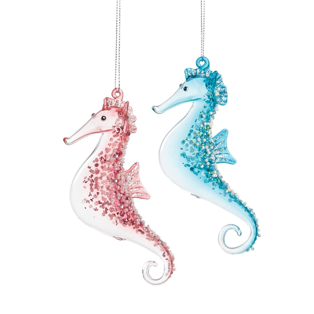 Seahorse Beaded Ornament – Mermaid Cove