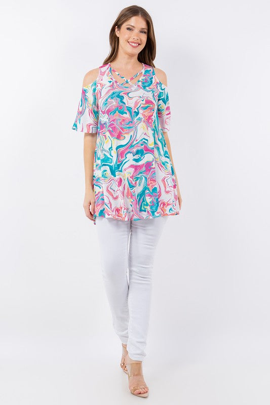 Marble Swirl Tunic Top – Mermaid Cove